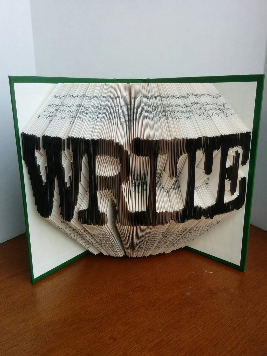 WRITE - Folded Book Art - Fully Customizable, Symbol Forever - Etsy