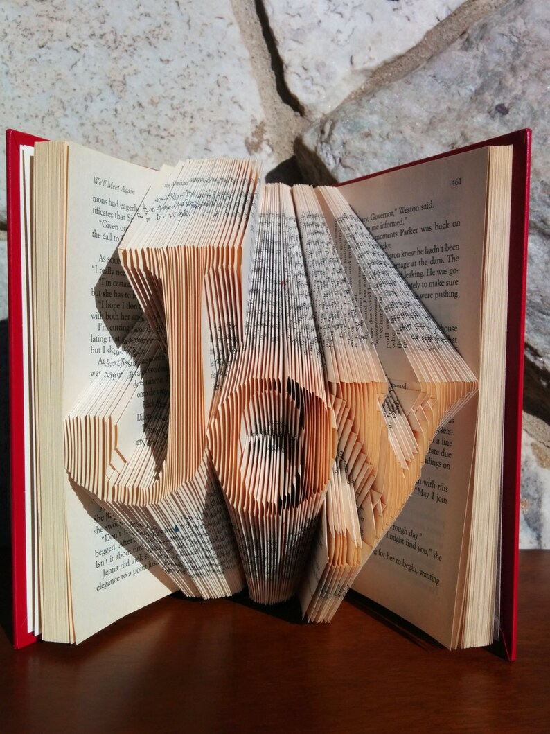 Joy Folded Book Art fully Customizable Joyful Happiness - Etsy