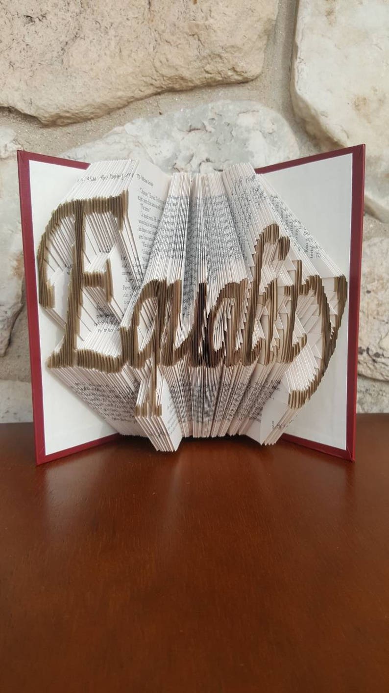 Equality Folded Book Art Fully Customizable HRC LGBT | Etsy
