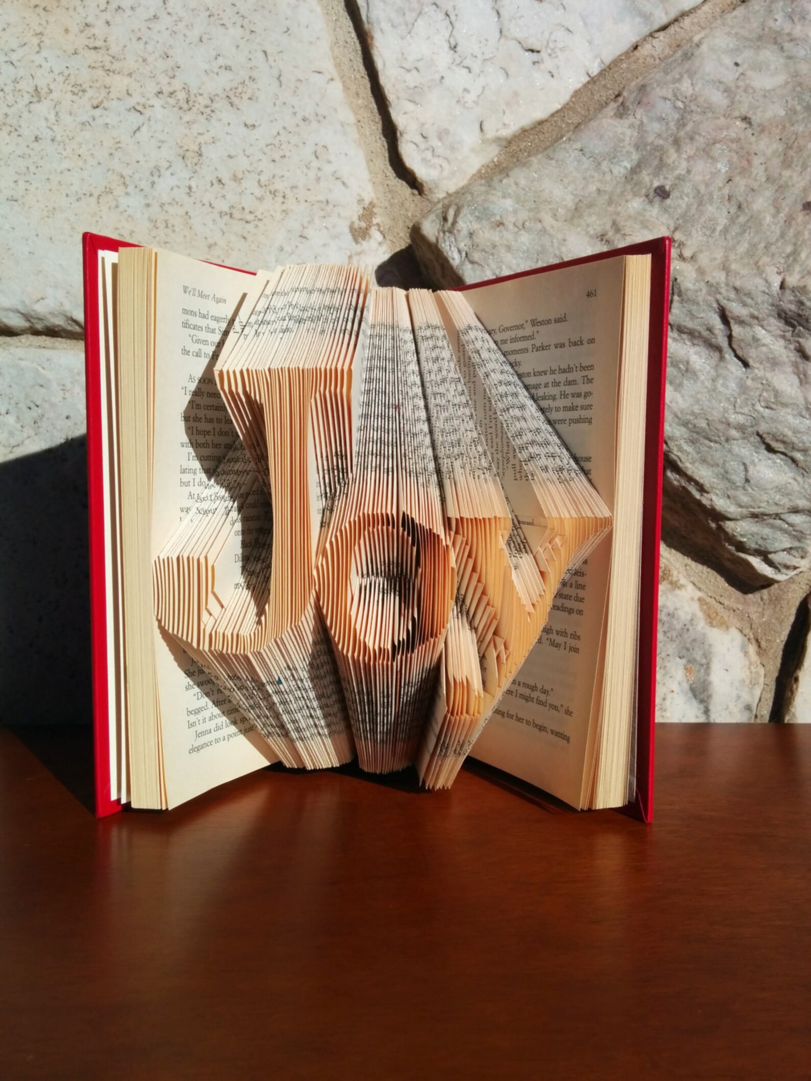 Joy - Folded Book Art -fully Customizable, Joyful, Happiness, Happy ...