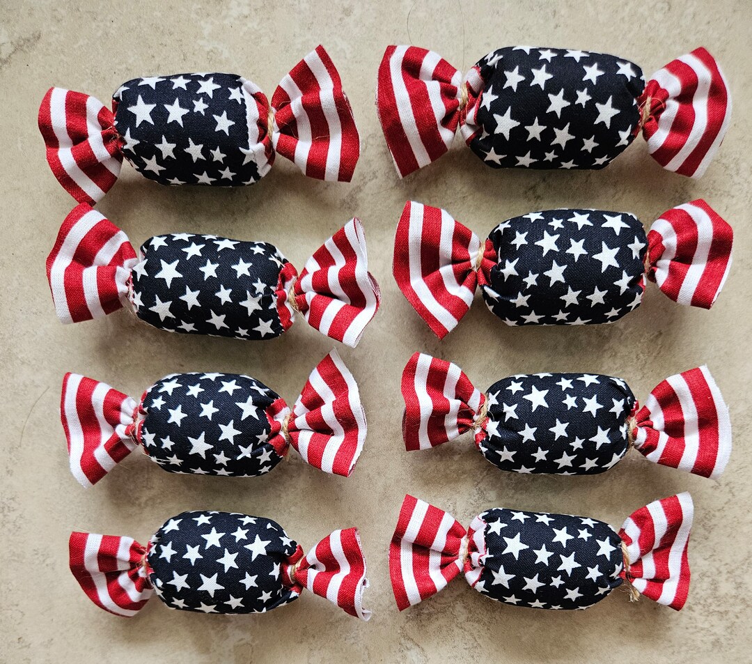 Americana Bowl Filler Ornie Candy Fabric Tier Tray Decor Accents Candy ...