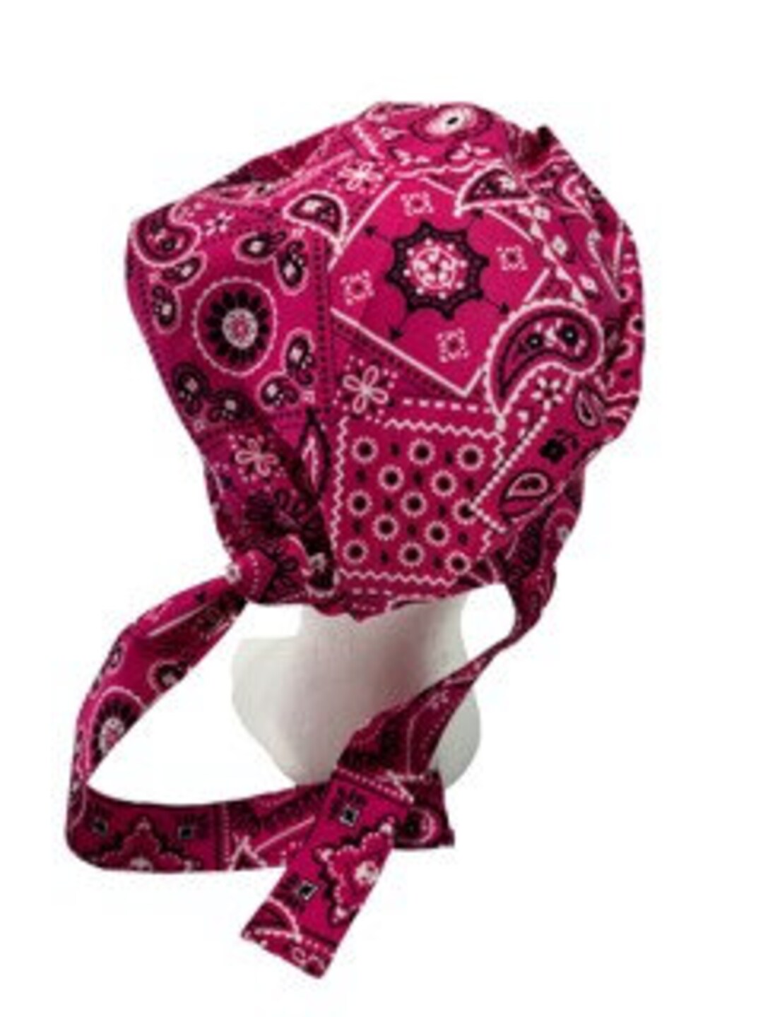 Pink Bandana Unisex Surgical Scrub Cap Handmade in Smoke Free Home - Etsy