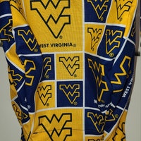 NCAA West Virginia University Mountaineers College Logo Cotton Fabric ...