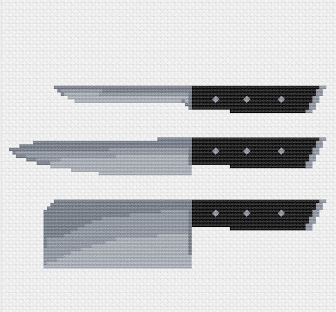 Chef Knives Cross Stitch Pattern - Etsy