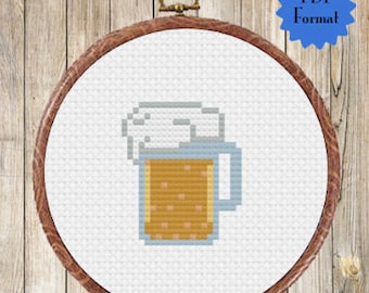Beer Cross Stitch Beer Cross Stitch Pattern Beer Decor - Etsy
