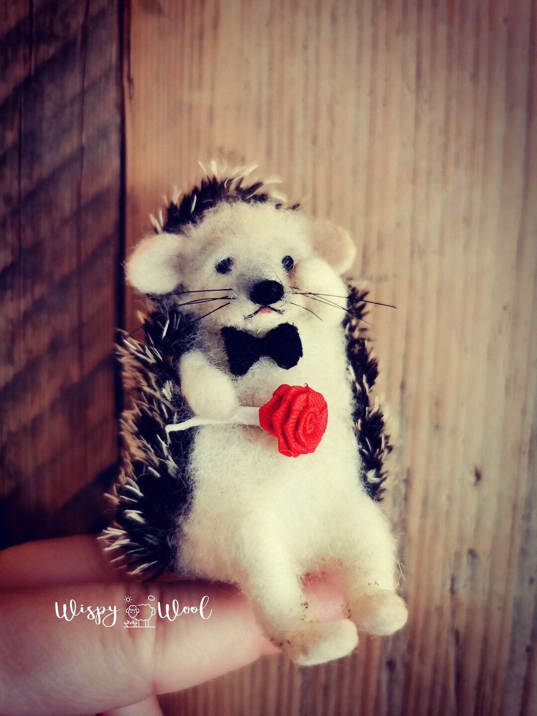 Needle Felted Hedgehog, Cute Gift, Adorable Animal, Valentine's Gift ...