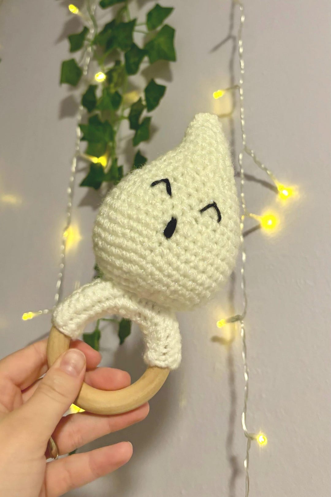 Handmade Crochet Ghost Baby Rattle | Montessori Baby Gift | Halloween ...