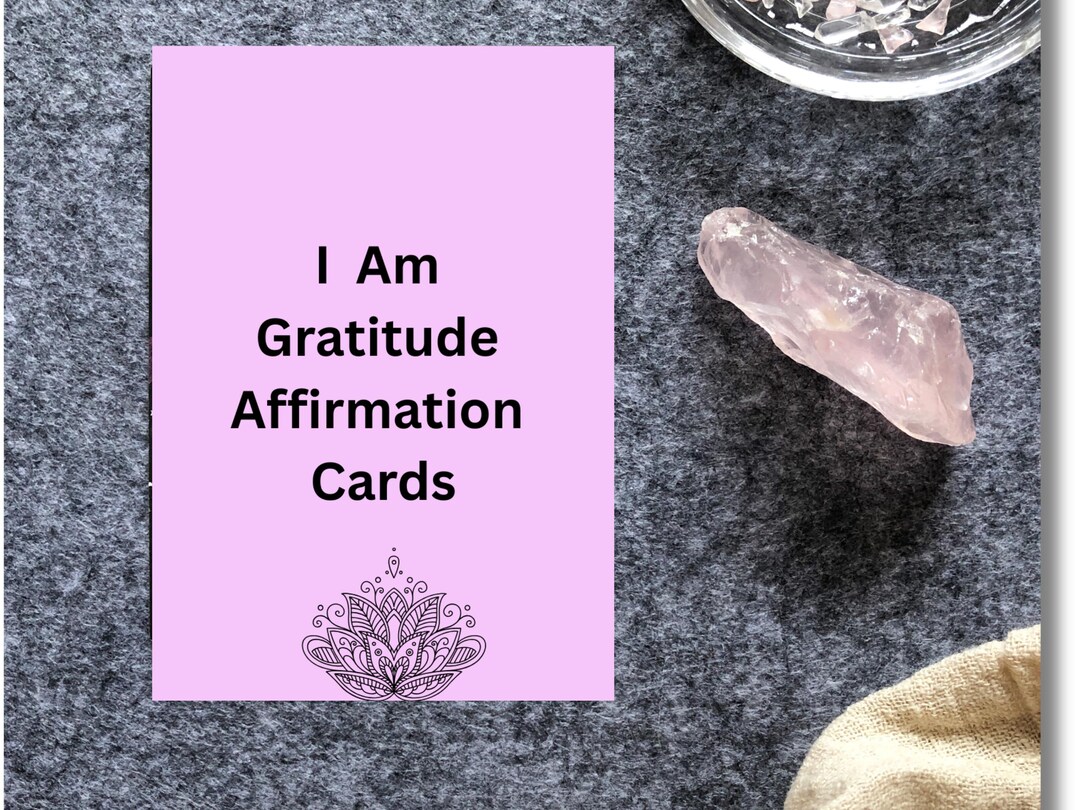 42 I Am Gratitude Affirmation Cards - Etsy