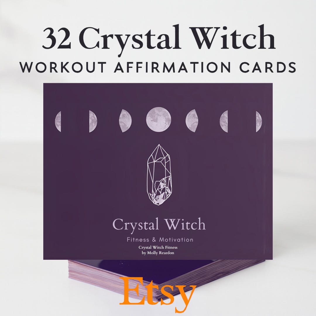Crystal Witch Work Out Affirmation Cards | Instant Download - Etsy