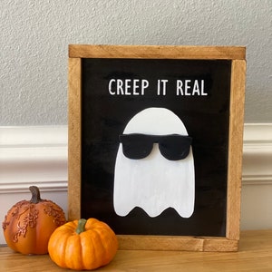 Creep It Real, Halloween Decor, Funny Halloween Decor, Fall, Framed ...