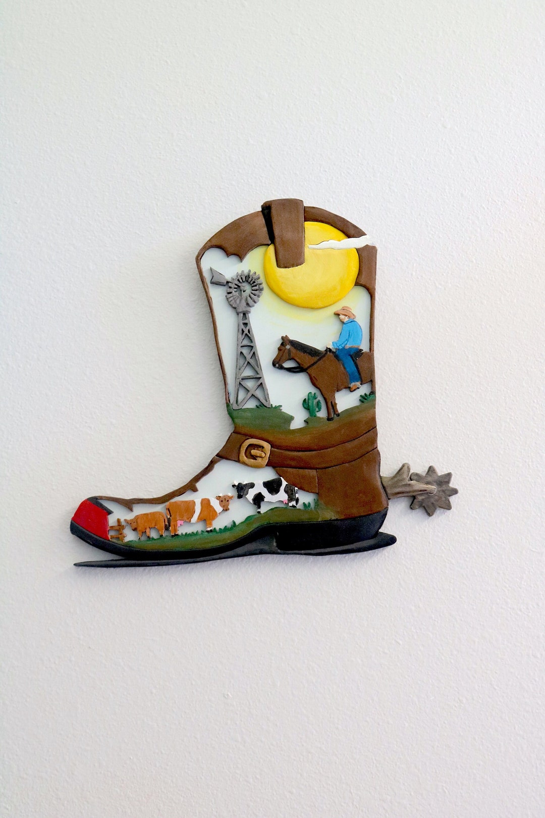 Cowboy Boot Wall Decor, Western Decor, Rustic Decor, Country Decor ...