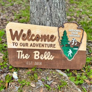 Personalized National Park Sign, Custom Wedding Sign, Hiker Gift ...