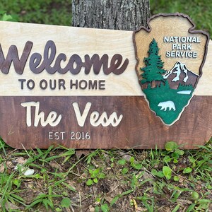 Personalized National Park Sign, Custom Wedding Sign, Hiker Gift ...