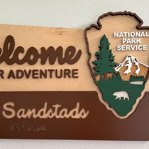 Personalized National Park Sign, Custom Wedding Sign, Hiker Gift ...