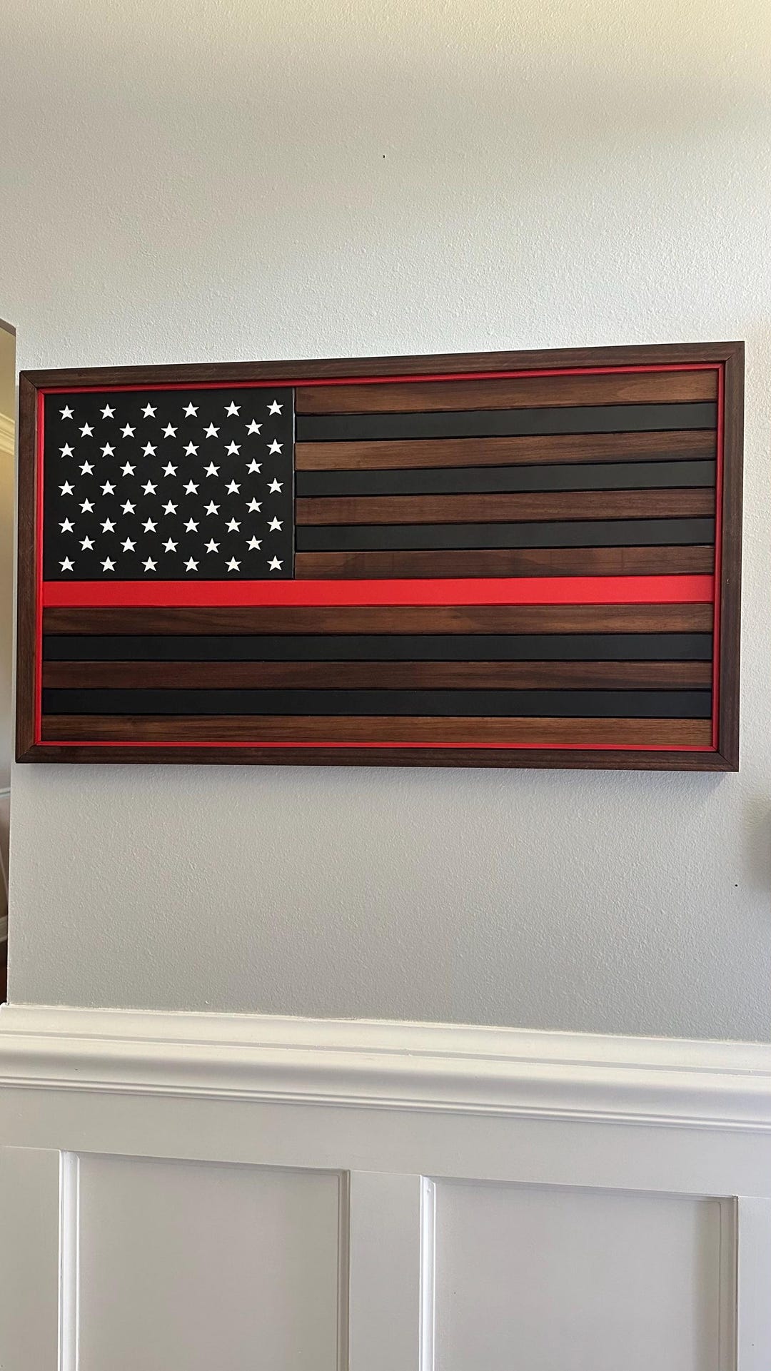 Red Line Flag, Firefighter Flag, Thin Red Line, Fireman Gifts, Thin Red Line Svg, Wood Flag ...