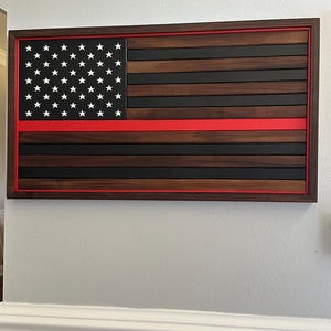 Red Line Flag, Firefighter Flag, Thin Red Line, Fireman Gifts, Thin Red ...