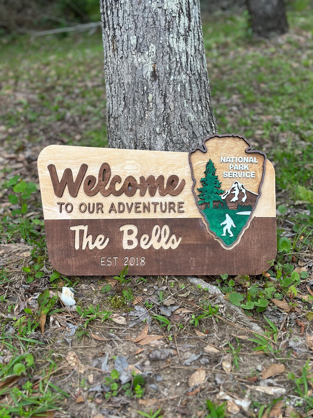 Personalized National Park Sign, Custom Wedding Sign, Hiker Gift ...