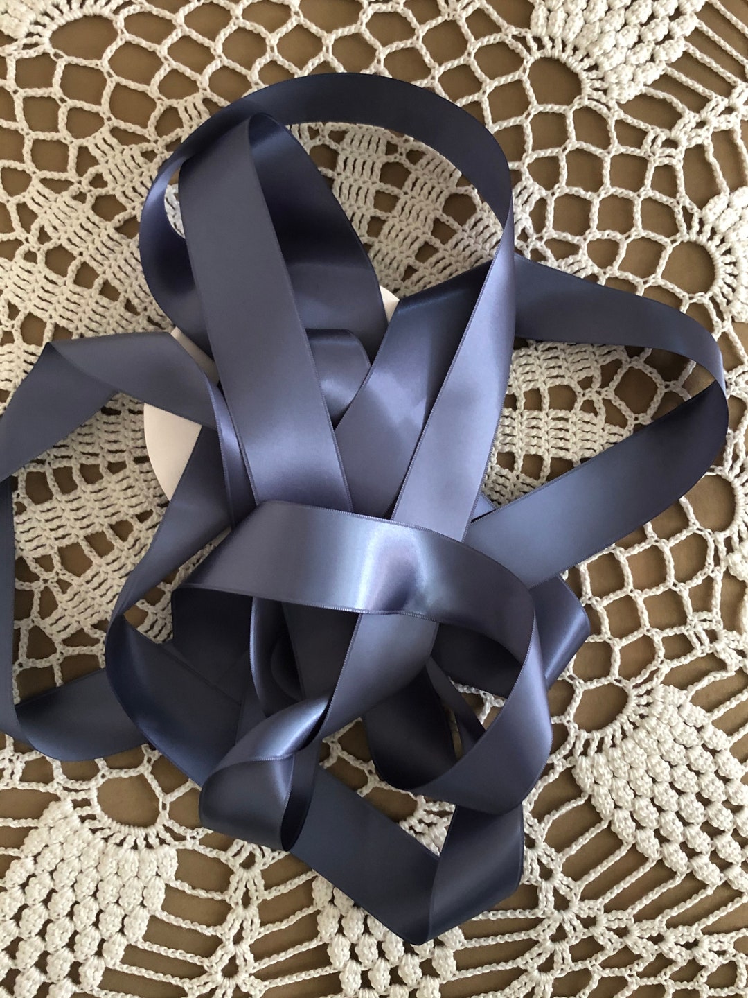 Slate Blue/steel Blue Ribbon - 1.5" Wide Double Faced, by the YARD ...
