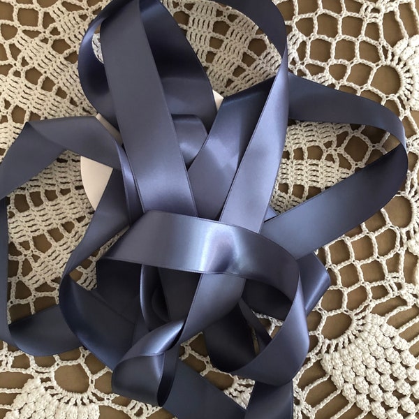 Slate Blue Ribbon - Etsy