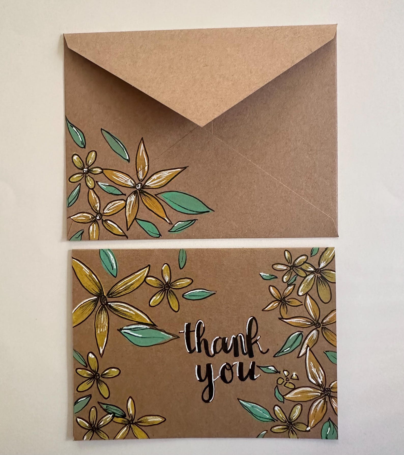 Handmade Watercolor Thank You Card - Etsy