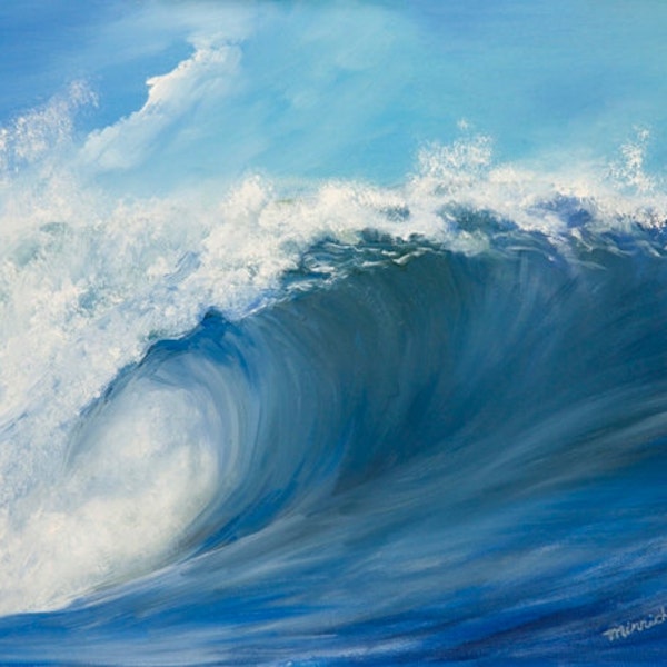 Ocean Waves Painting - Etsy