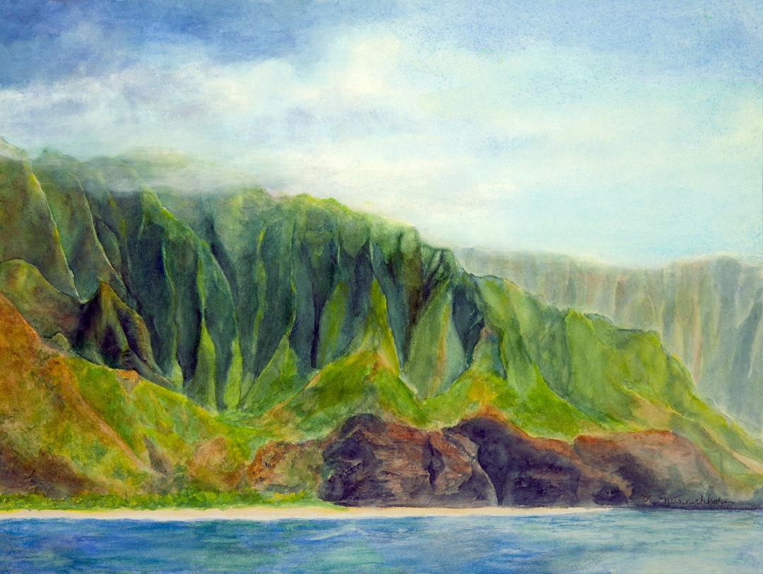 Na Pali Coast Painting 18x24 Art Print - Etsy
