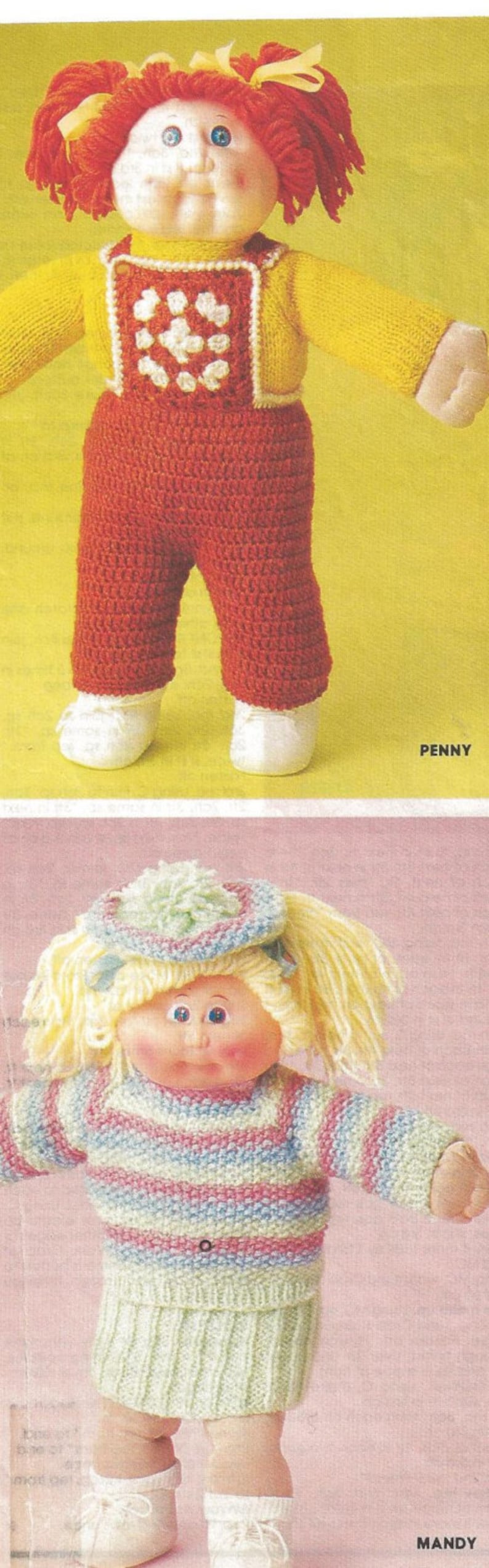 Cabbage Patch Doll Knit and Crochet Patterns Clothes Family - Etsy Australia
