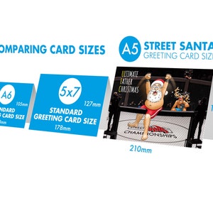 Kick Boxing Christmas Card 3 CARD PACK Karate Christmas - Etsy