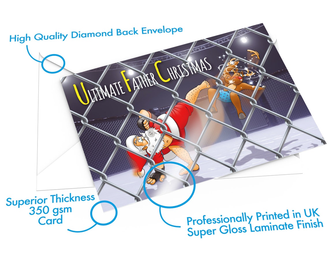 Karate Christmas Card MMA Christmas Card Kick Boxing Christmas Card ...