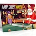 8 Ball Pool Christmas Card - Snooker Christmas Card - Santa Doing a ...