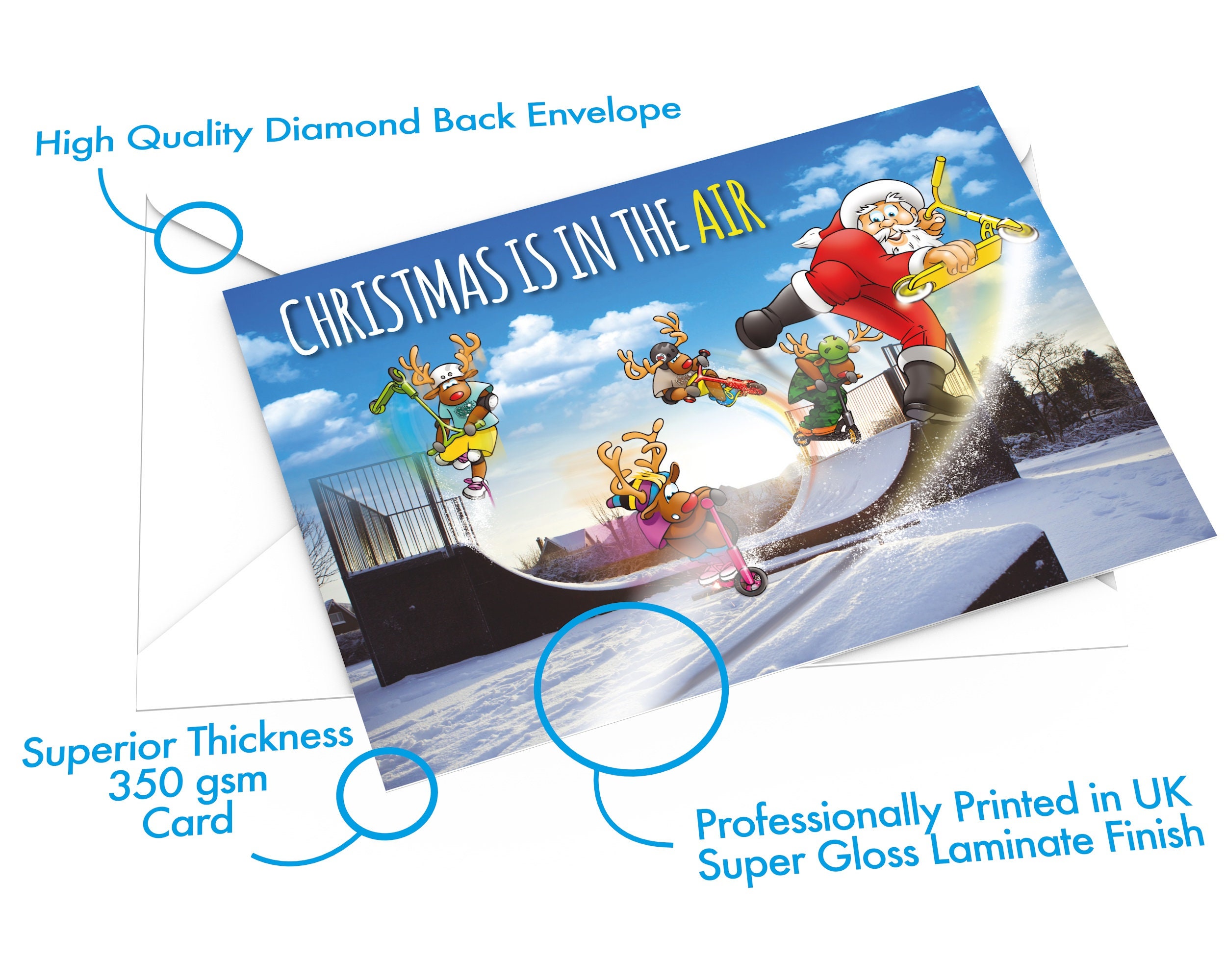 Scooter Christmas Card Funny Christmas Card Card for Son - Etsy