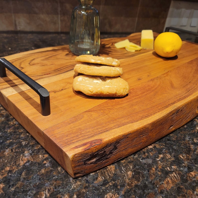 Serving Board Live Edge Extra Large Serving Tray. Rustic - Etsy