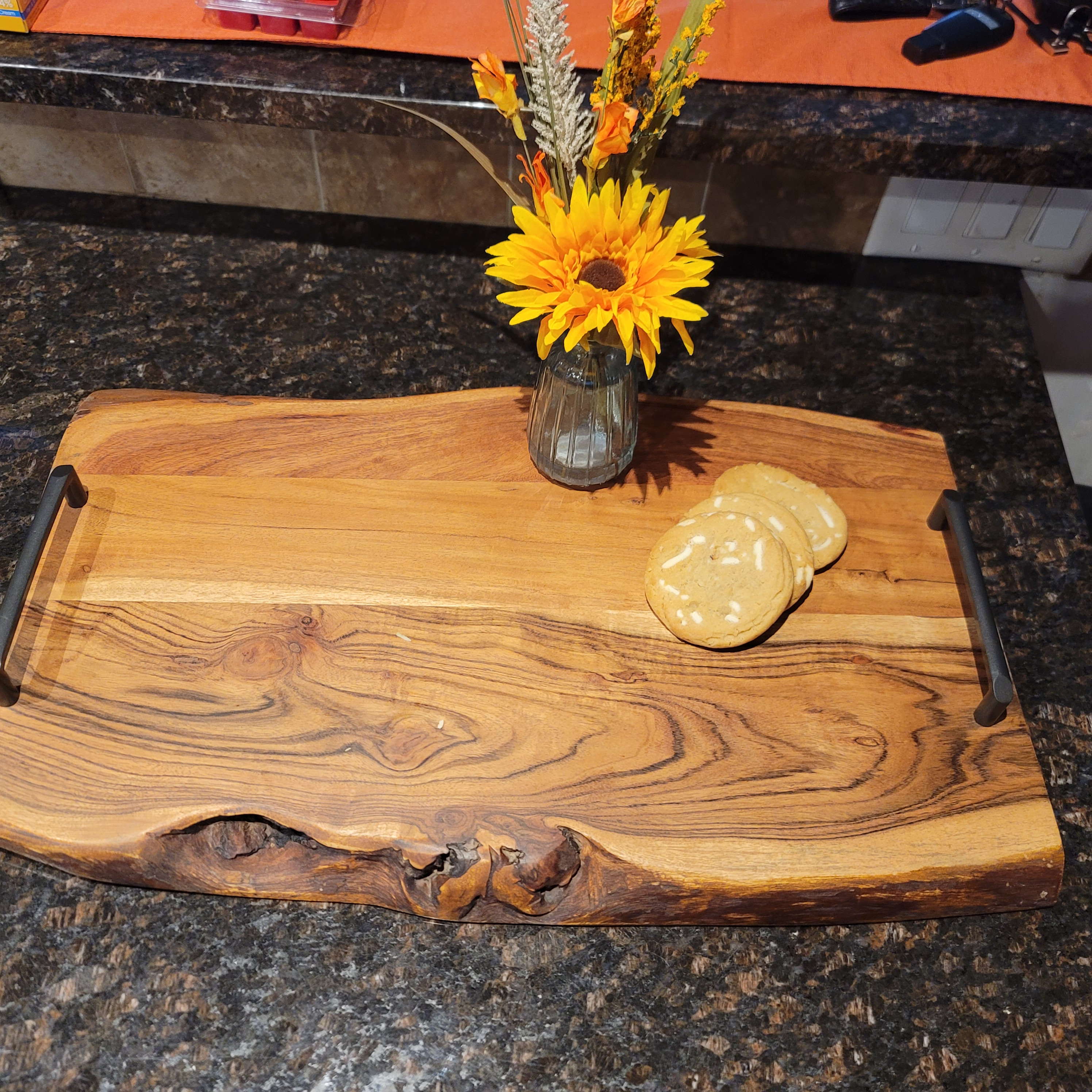 Serving Board Live Edge Extra Large Serving Tray. Rustic - Etsy