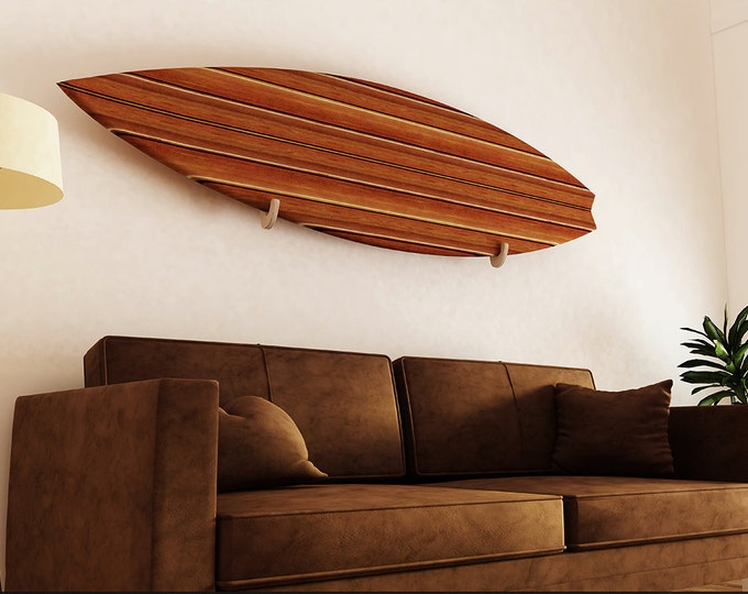 Surfboard Rack. Single Board Wall Display. Handcrafted Out of - Etsy