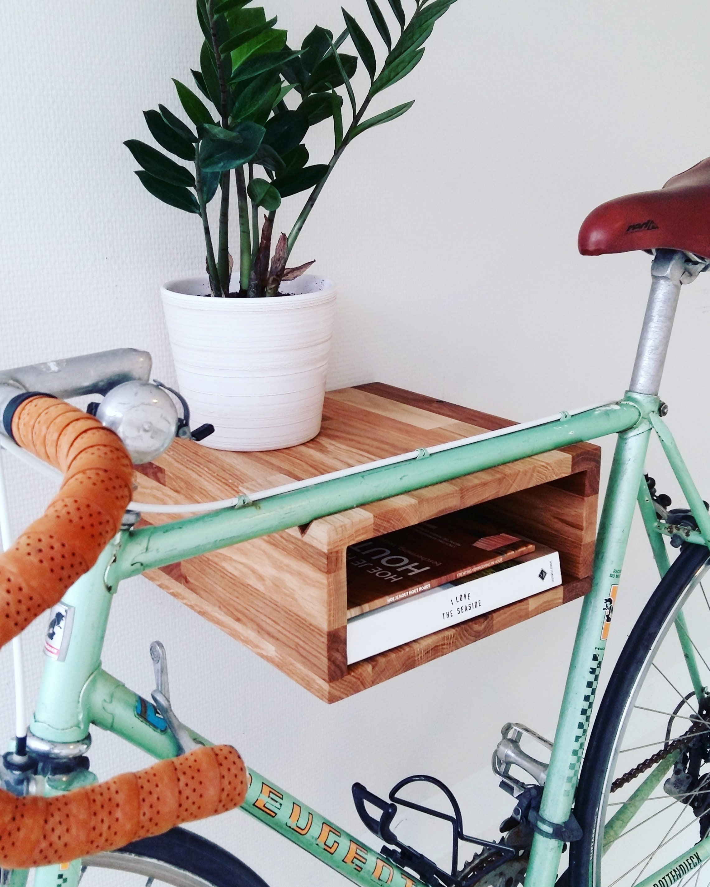 Basic Oak Wooden Bike Rack. Small Bike Storage Cabinet. Wall - Etsy