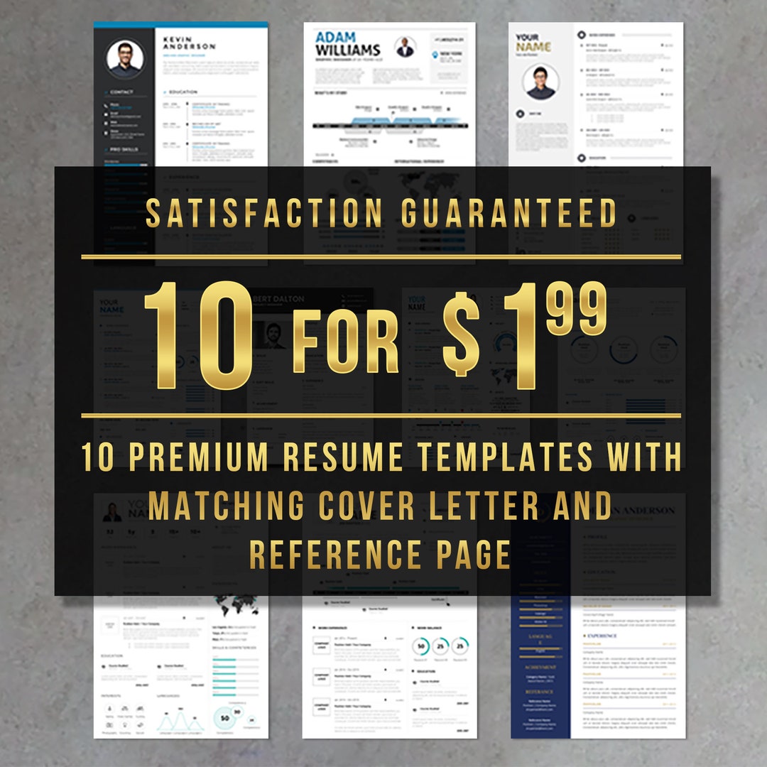 Resume Template Bundle Instant Download Our Premium Resumes - Etsy