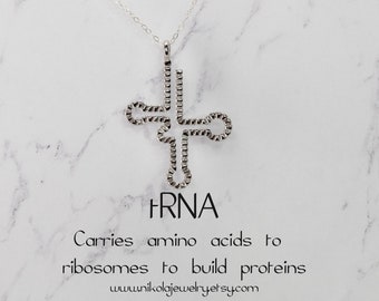 Trna Silver Biology Earrings, RNA Jewelry, DNA Replication, Silver RNA ...