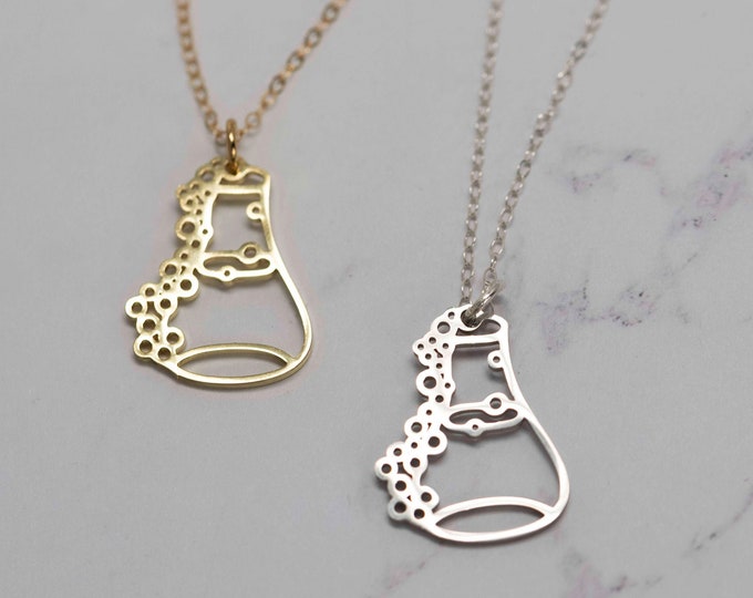 Science Erlenmeyer Flask Chemistry Necklace, Chemistry Necklace, Nerd ...