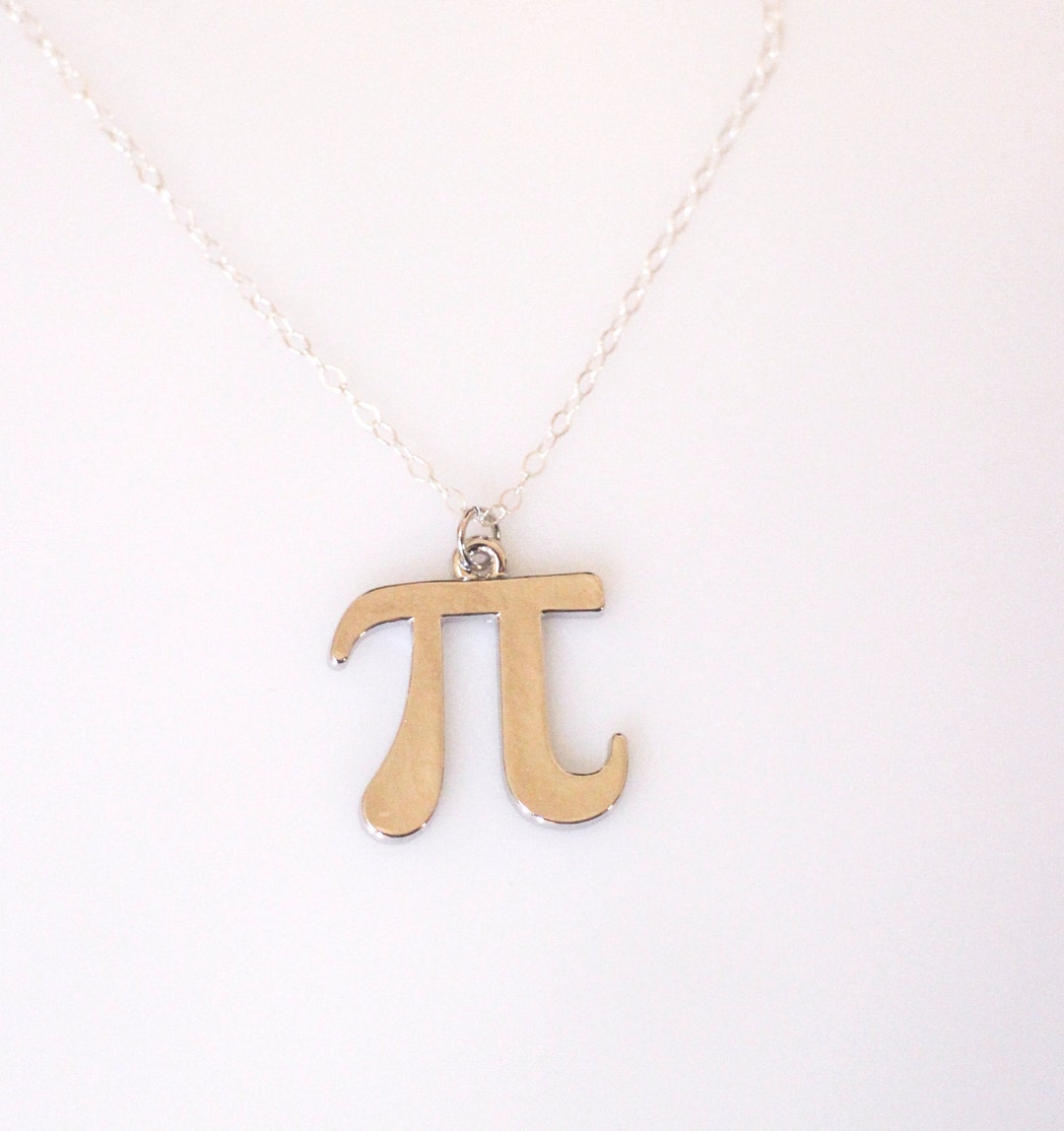 Silver Pi Necklace: Math Jewelry, Gift for Nerds - Etsy