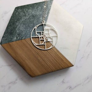 Fibonacci Golden Spiral Silver or Gold Necklace, Math Jewelry, Wearable ...