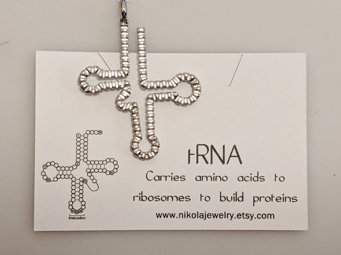 TRNA Silver Biology Necklace RNA Jewelry DNA Replication | Etsy