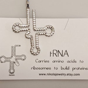 TRNA Silver Biology Necklace RNA Jewelry DNA Replication | Etsy