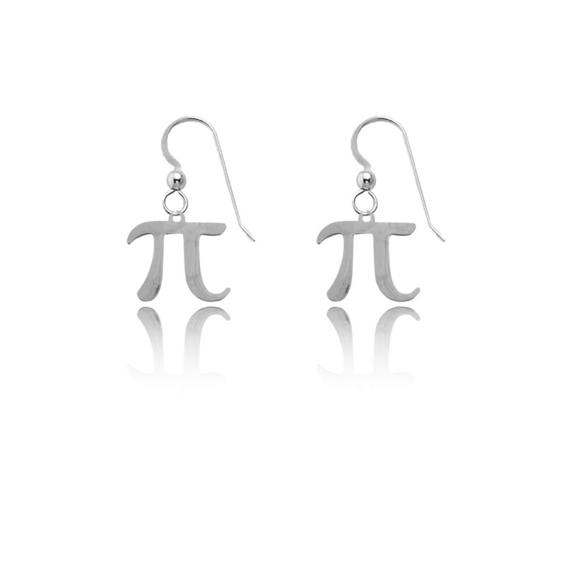 Pi Symbol Earrings: Gold or Silver Math Jewelry - Etsy