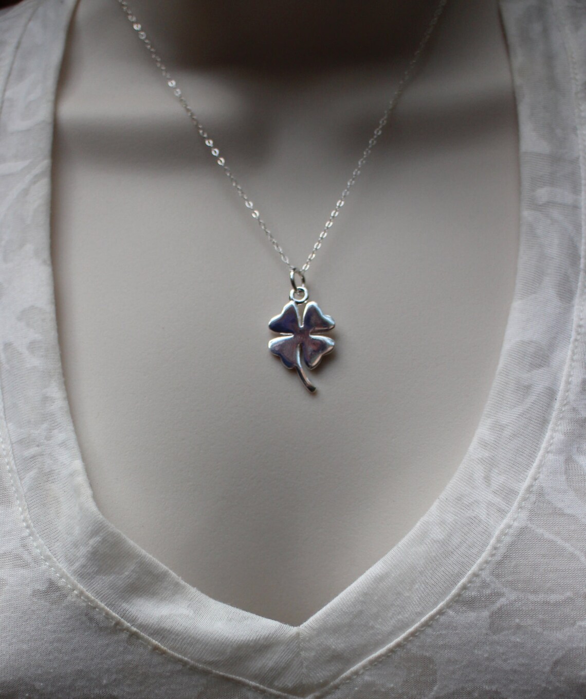 Sterling Silver Clover Necklace Sterling Silver Four Leaf - Etsy