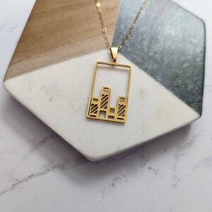 Graph Necklace in Gold or Silver, Math Necklace, Graph Jewelry ...