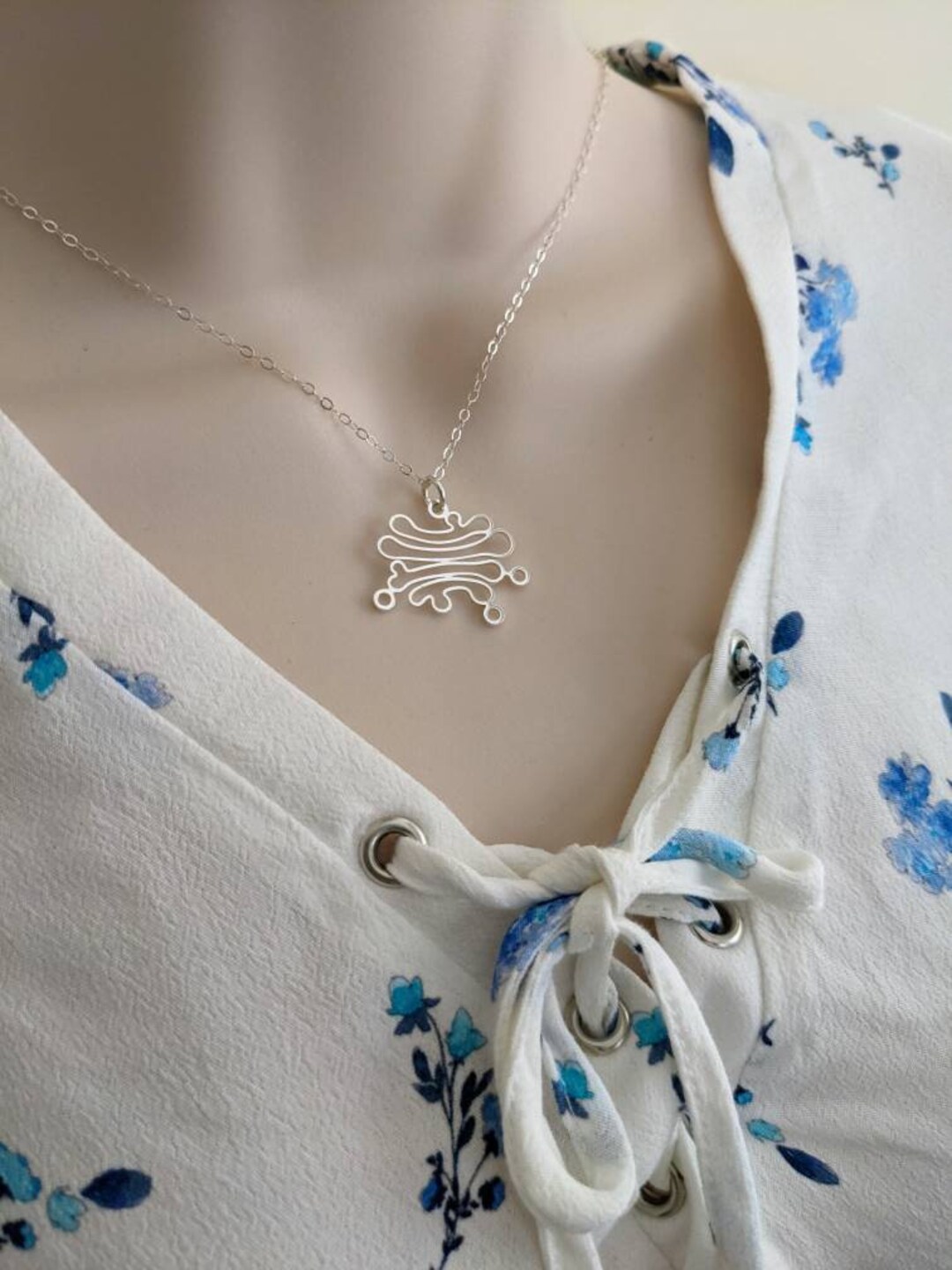 Golgi Necklace in Gold or Silver Golgi Necklace Biology - Etsy