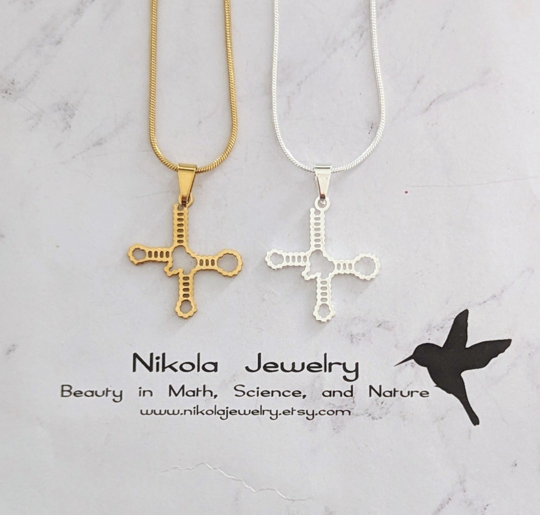 Trna Silver Biology Necklace, RNA Jewelry, DNA Replication, Silver RNA ...
