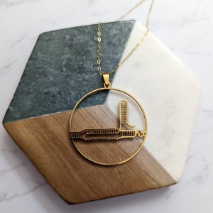 CRISPR Necklace in Gold or Silver, DNA Editing Necklace, Biology Necklace, Science Teacher Gift ...