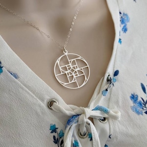 Fibonacci Golden Spiral Silver or Gold Necklace, Math Jewelry, Wearable ...