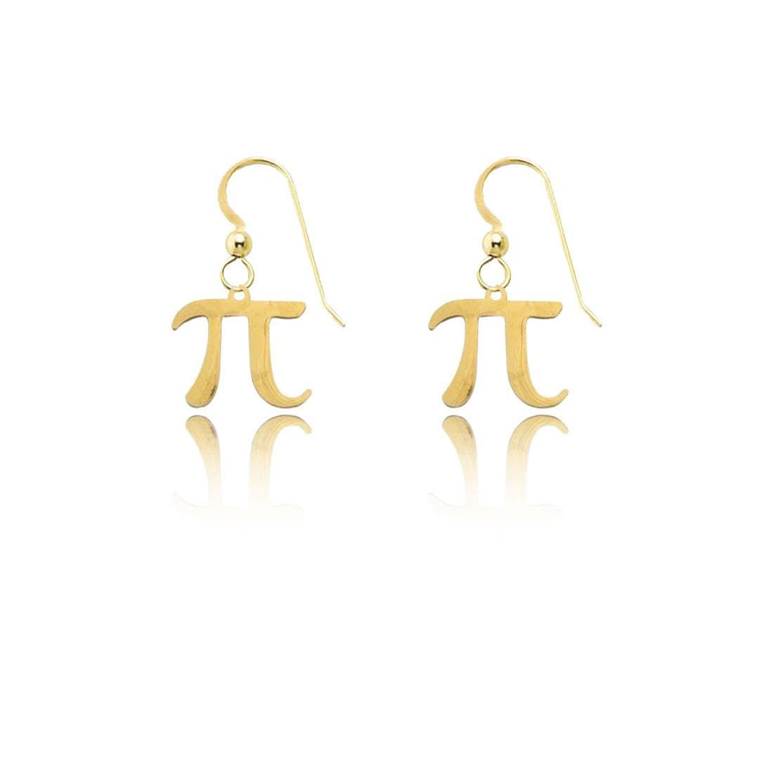 Pi Symbol Earrings: Gold or Silver Math Jewelry - Etsy